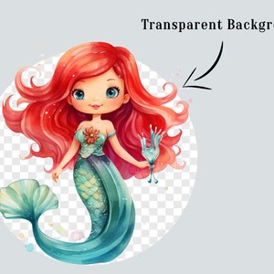 Mermaid Clipart, Fairy Tale, Magical Fantasy Clip Art, Nursery Decor ...