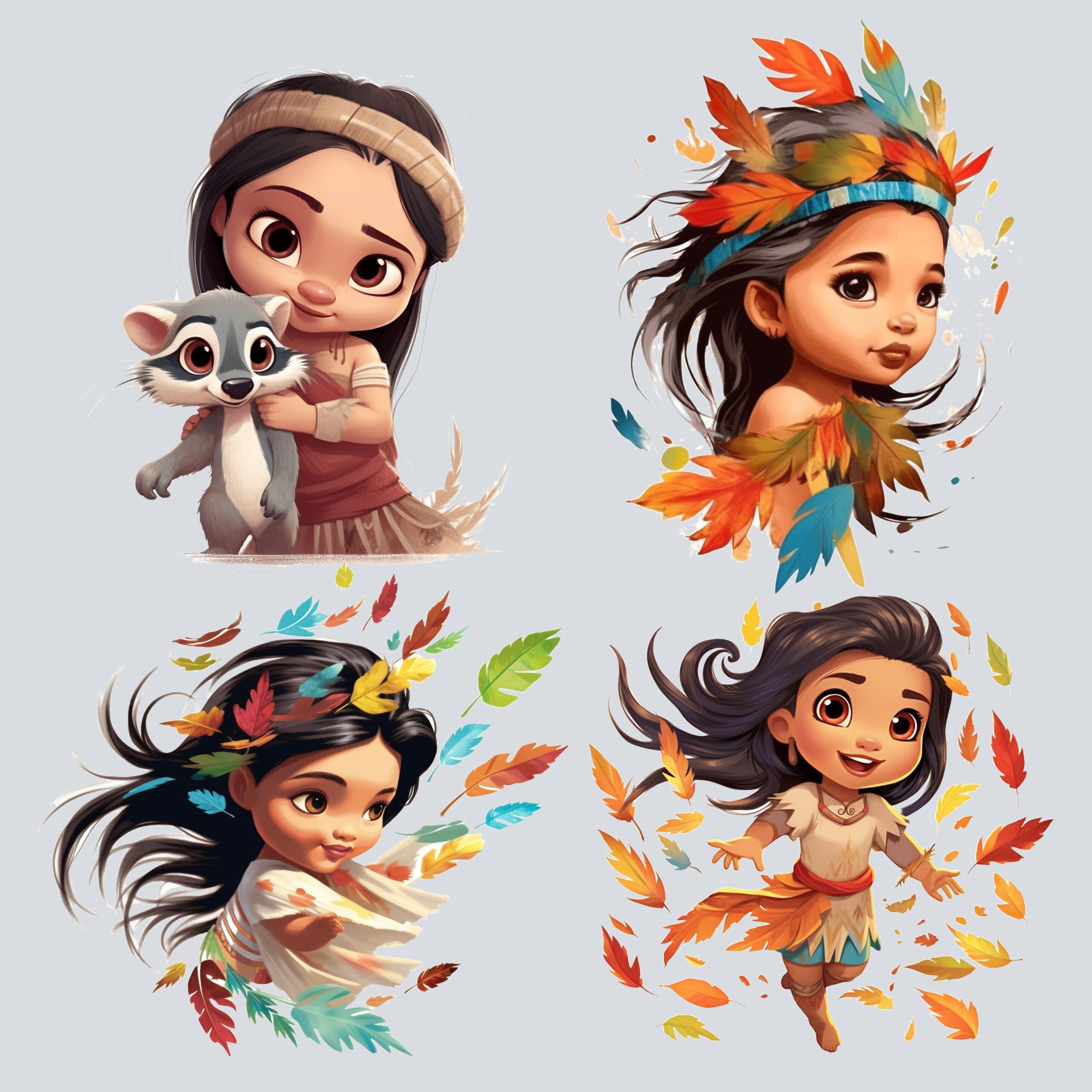 Baby Pocahontas Clipart Native American Princess Clipart - Etsy UK