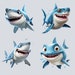 Shark Clipart Cute Shark PNG Under the Sea Clipart Ocean Clipart ...