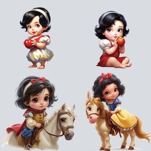 Baby Red Apple Princess Clipart Commercial Use Instant Download ...