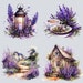 Lavender Flower Watercolor Clipart Bundle 45 PNG Summer Lavender Bliss ...