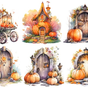 Pumpkin Fairy Clipart Fairy Pumpkin House Clipart Fairy Pumpkin Door ...