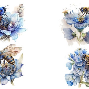 Watercolor Honey Bee, Bee Clipart, Bee PNG, Bee Art, Bee, Digital Bee ...