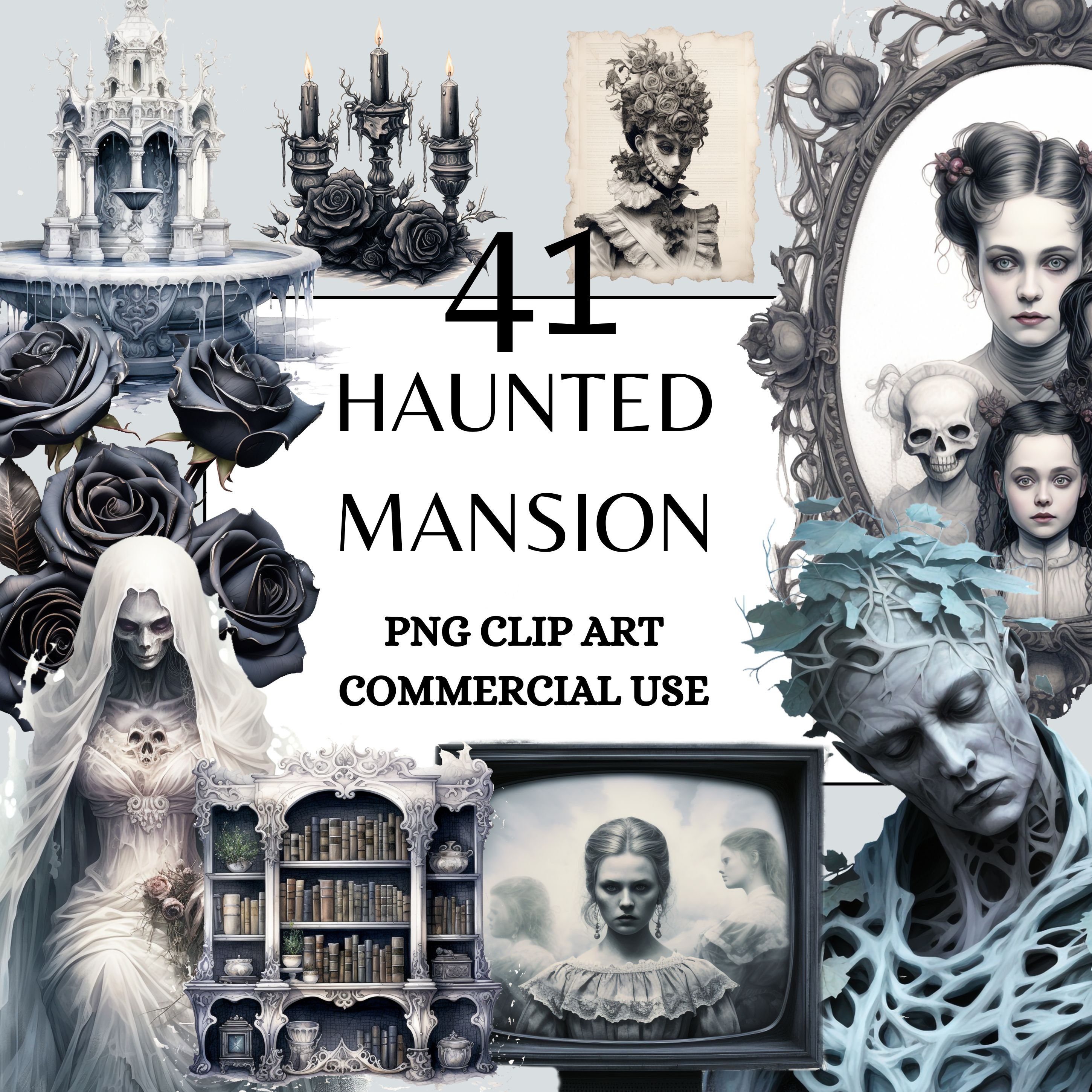 Haunted Mansion Clipart Horror Clipart, Halloween Clipart, Gothic ...