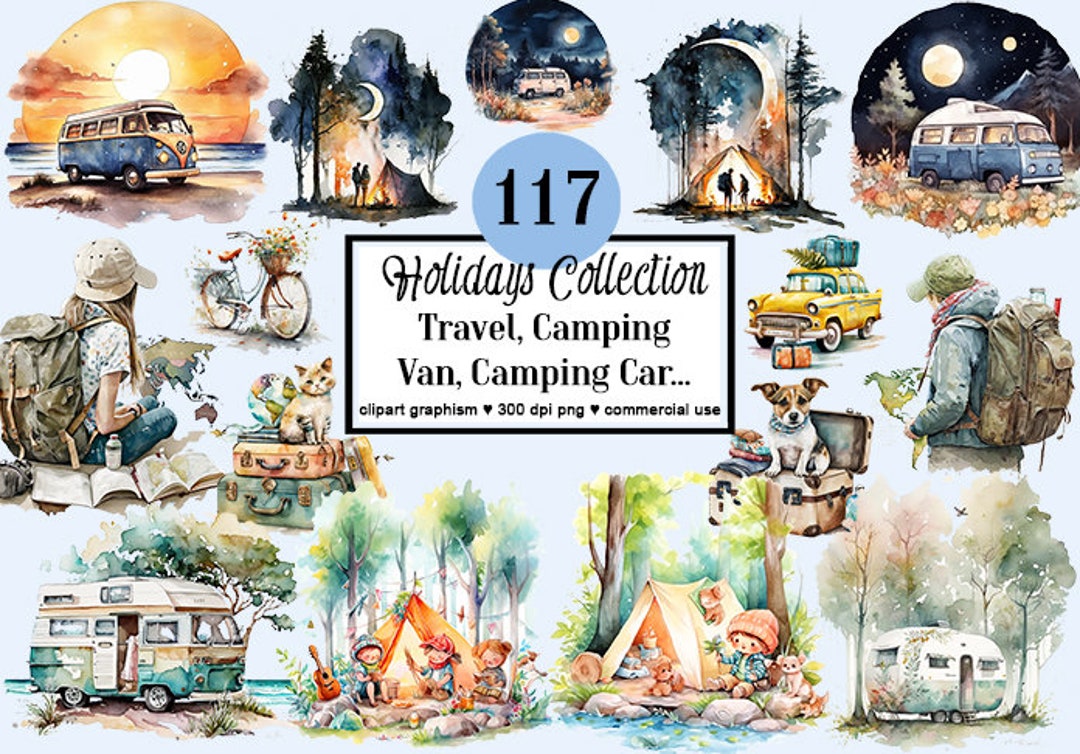 Travel Clipart Collection Caravan Clipart Van Clipart Campercar Clipart ...