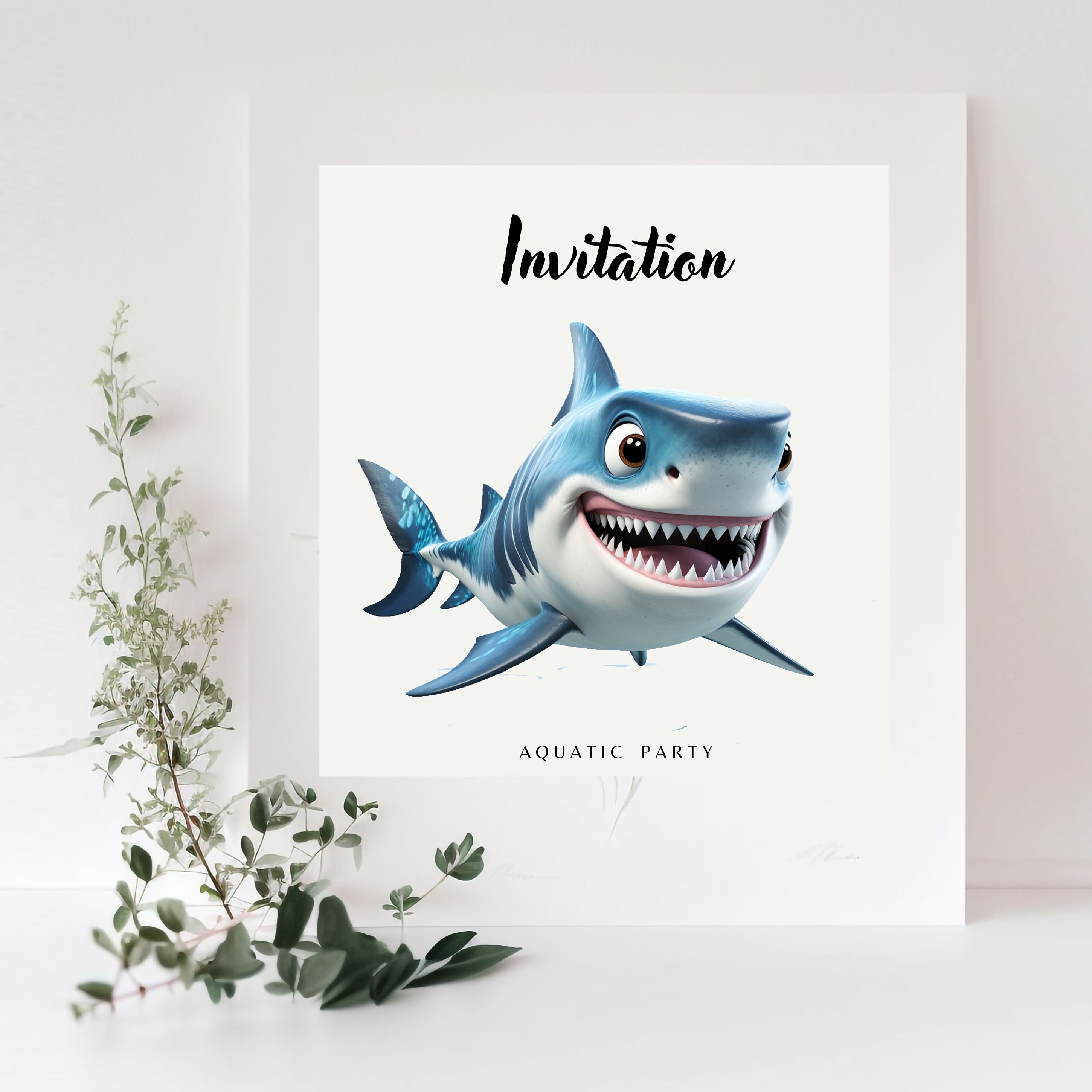 Shark Clipart Cute Shark PNG Under the Sea Clipart Ocean Clipart ...