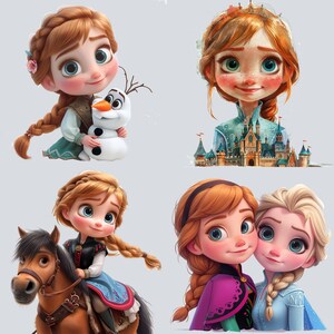 Baby Princess Anna Clipart, Ice Princess PNG, Fairytale Princess ...