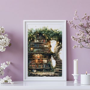 Woodland Library Clipart, Enchanted Forest Clipart, Woodland Book Lover ...