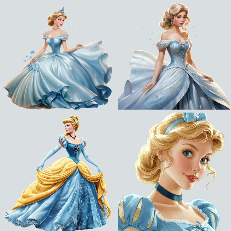 Fantasy Princess Clipart, PNG, Commercial Use, Watercolor Princess ...