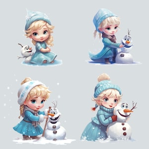 Baby Ice Princess Clipart, PNG Commercial Use, Watercolor Fantasy ...