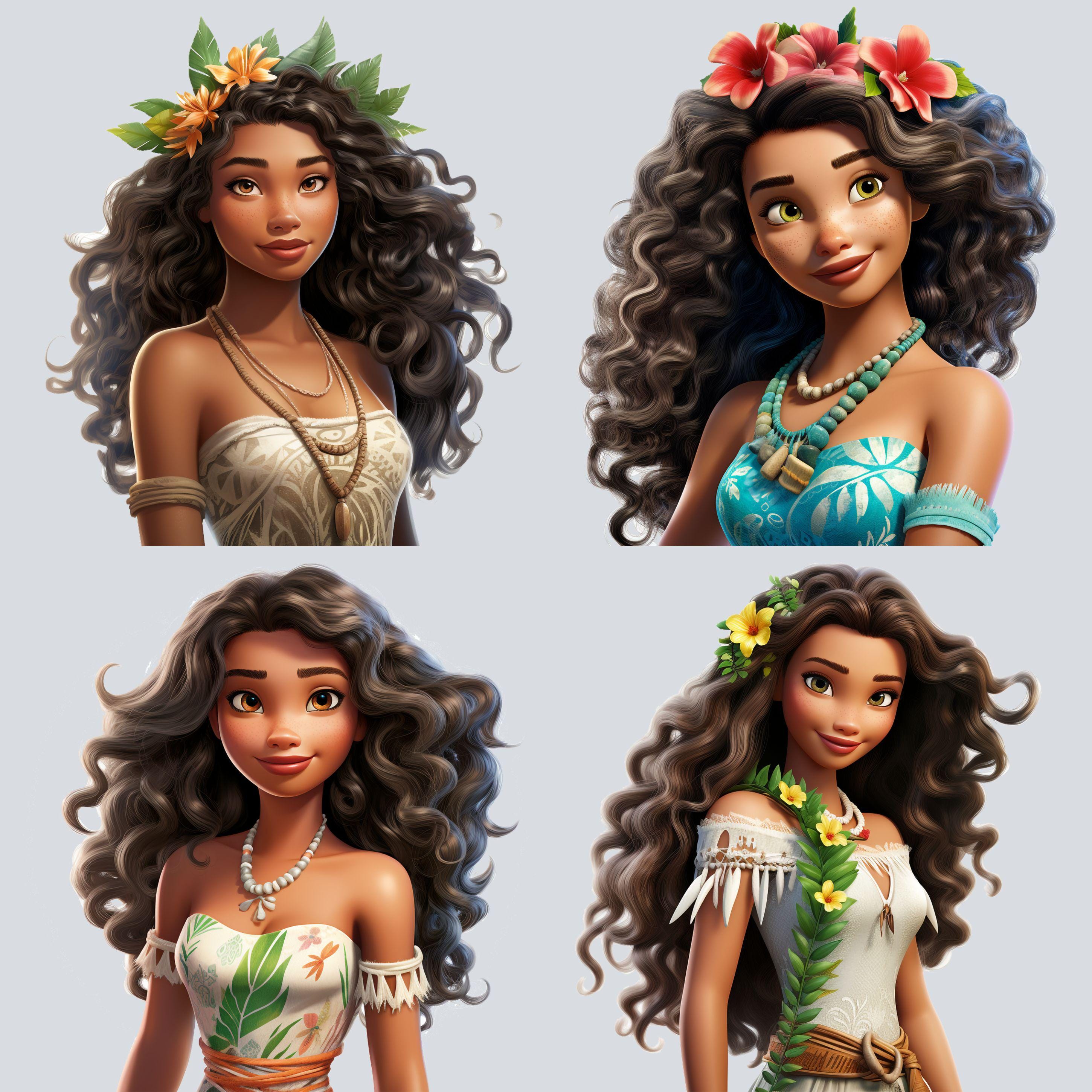 Polynesian Princess Clipart, Fantasy Princess PNG, Watercolor Fantasy ...
