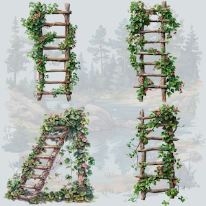Ivy Ladder Clipart, Enchanted Forest Clipart, Fairy Forest Clipart ...