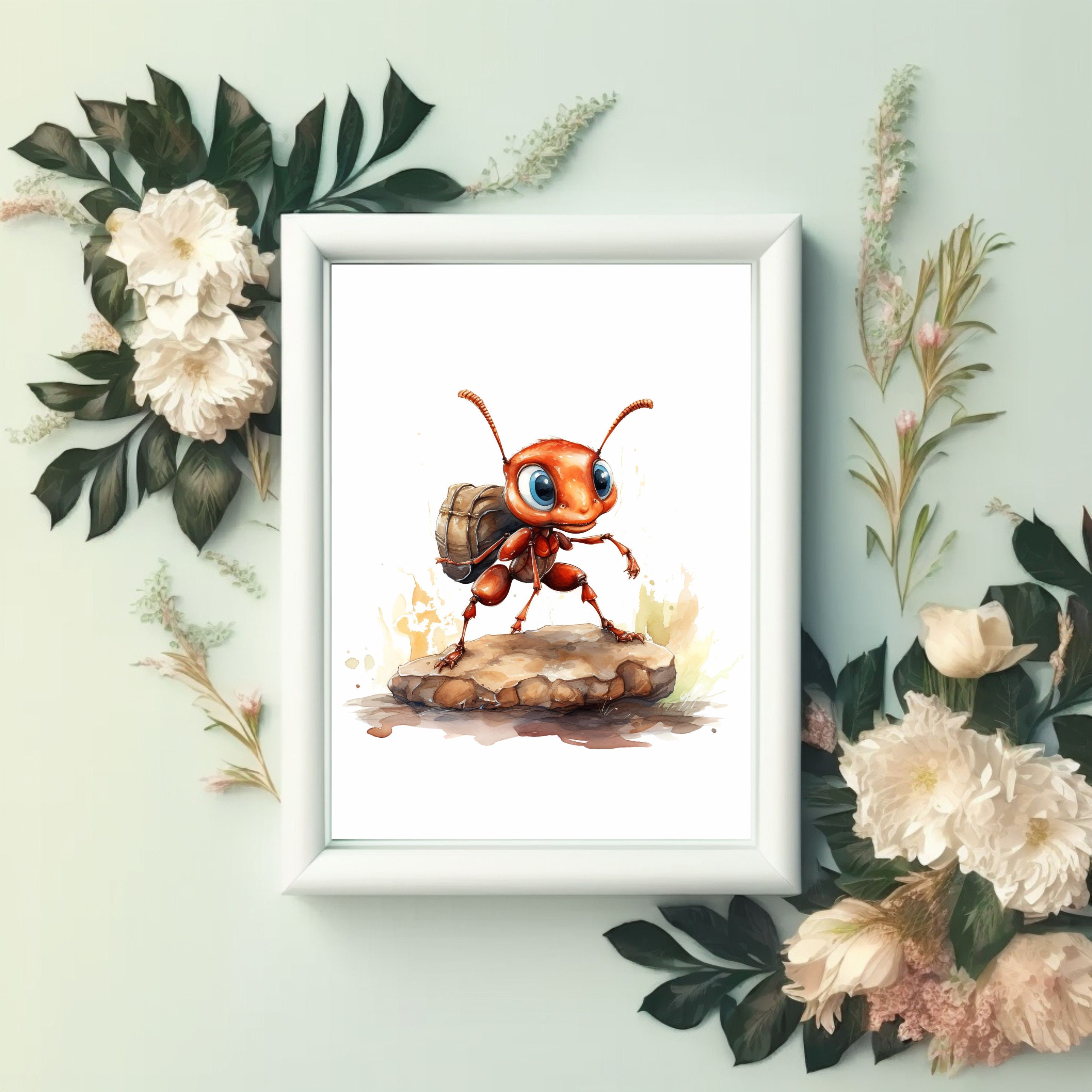 Ant Clipart Watercolor Ants Clipart Funny Ants PNG With - Etsy