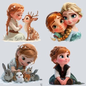 Baby Princess Anna Clipart, Ice Princess PNG, Fairytale Princess ...