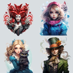 Alice Clipart Wonderland Clipart, PNG, Commercial Use, Watercolor ...