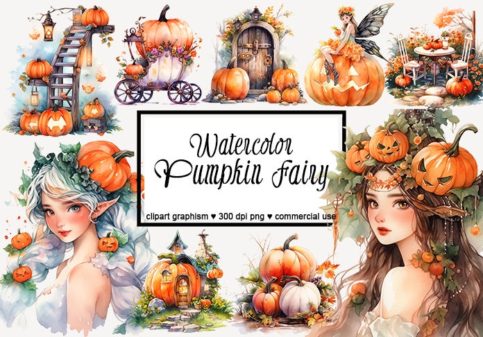 Pumpkin Fairy Clipart Fairy Pumpkin House Clipart Fairy Pumpkin Door ...