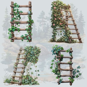 Ivy Ladder Clipart, Enchanted Forest Clipart, Fairy Forest Clipart ...