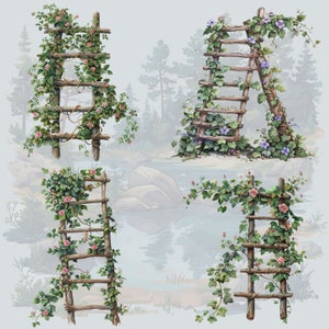 Ivy Ladder Clipart, Enchanted Forest Clipart, Fairy Forest Clipart ...
