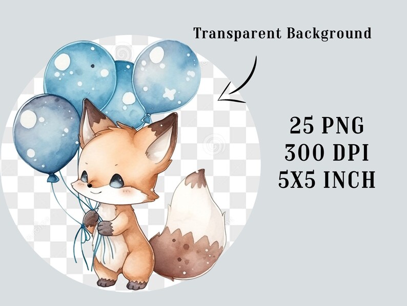 Watercolor Baby Fox Clipart Pack Baby Shower for a Boy - Etsy