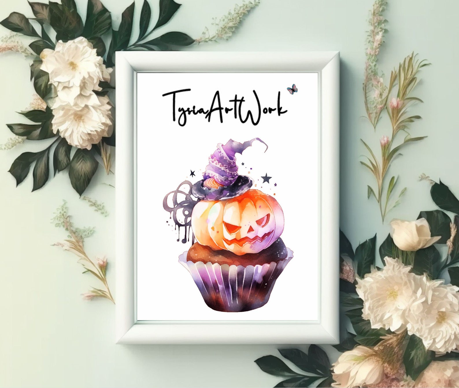 Halloween Cupcake Clipart Pumpkin Cupcake Watercolor Clipart Skull ...