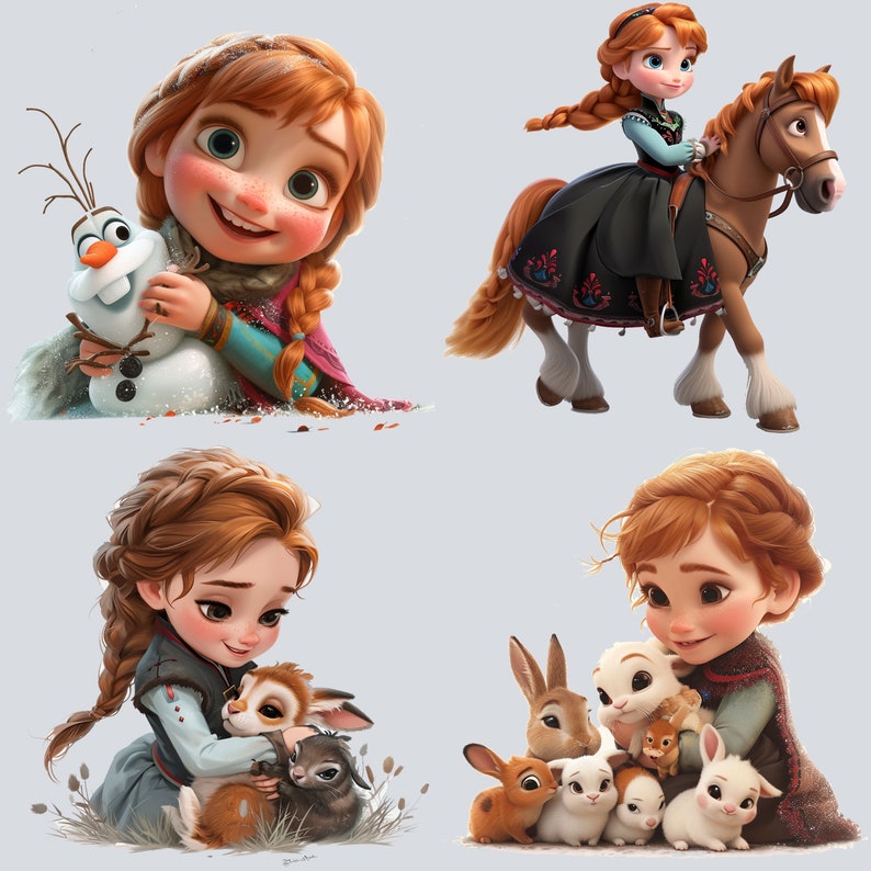 Baby Princess Anna Clipart, Ice Princess PNG, Fairytale Princess ...