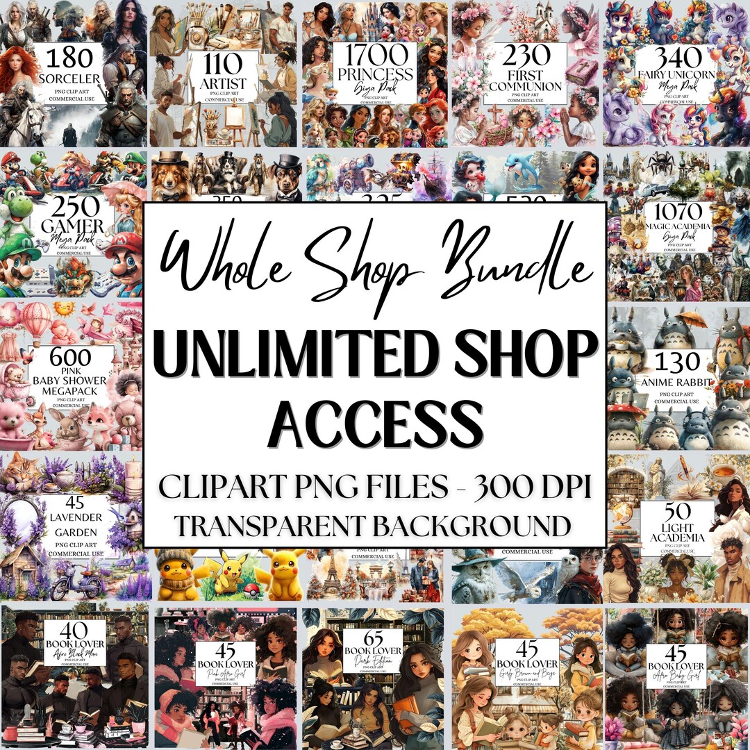 WHOLE SHOP BUNDLE - 60000+ Clipart Mega Bundle - Mega Collection of ...
