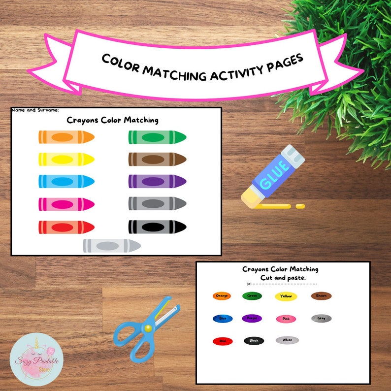 Preschool Color Matching Activity Pages, Color Matching Activity ...
