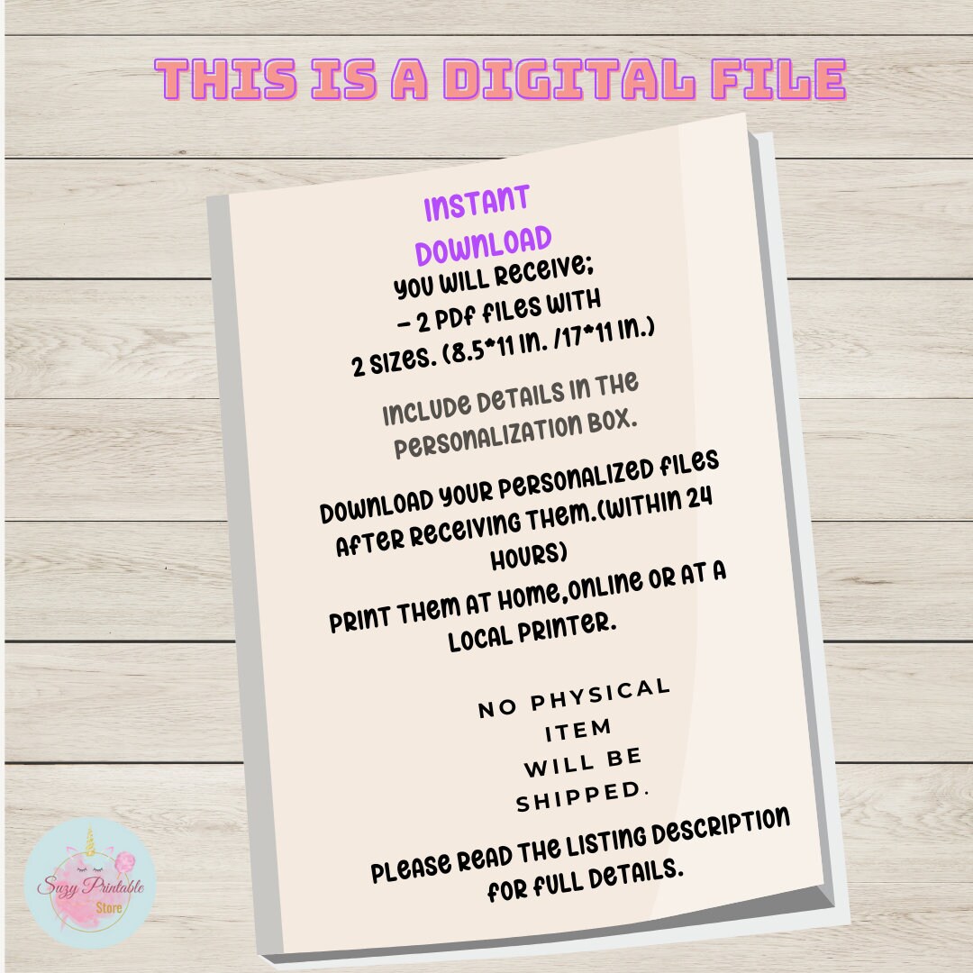 Birthday Activity Favor, Printable Birthday Activity Placemat, Birthday ...