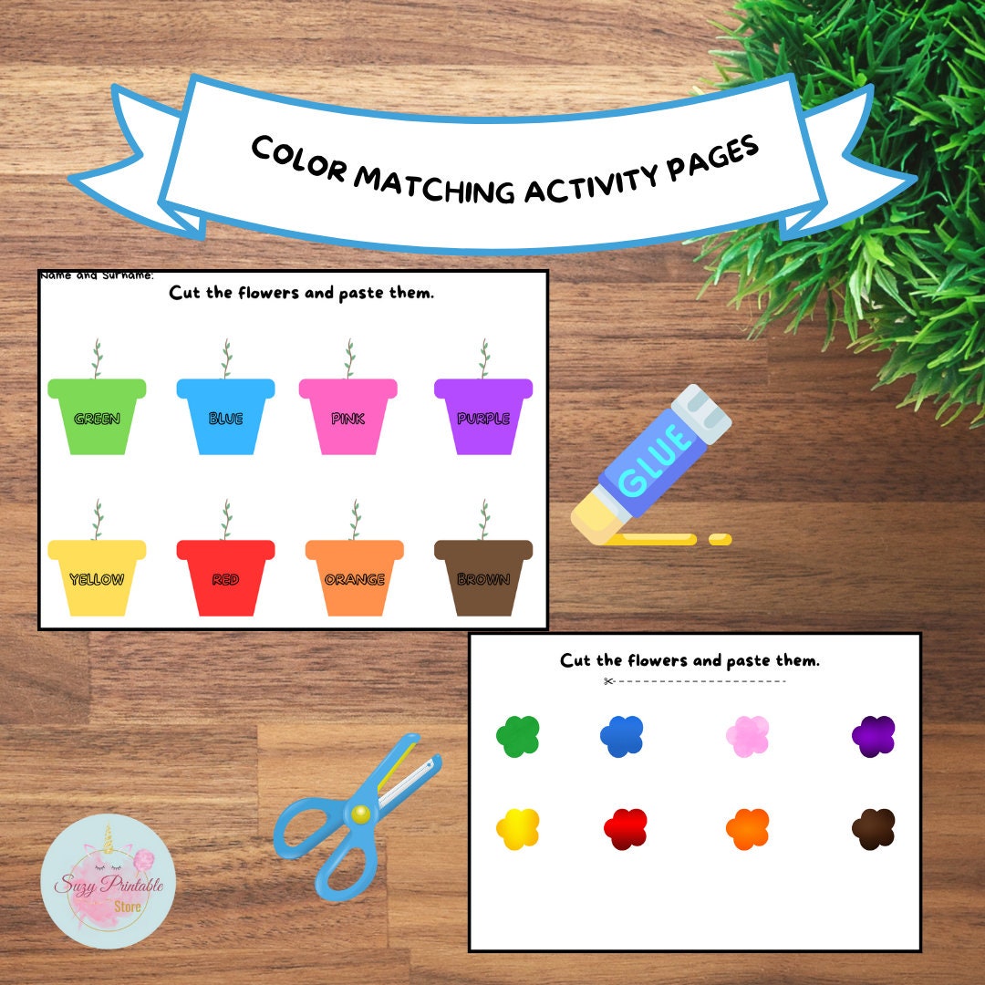 Preschool Color Matching Activity Pages, Color Matching Activity ...