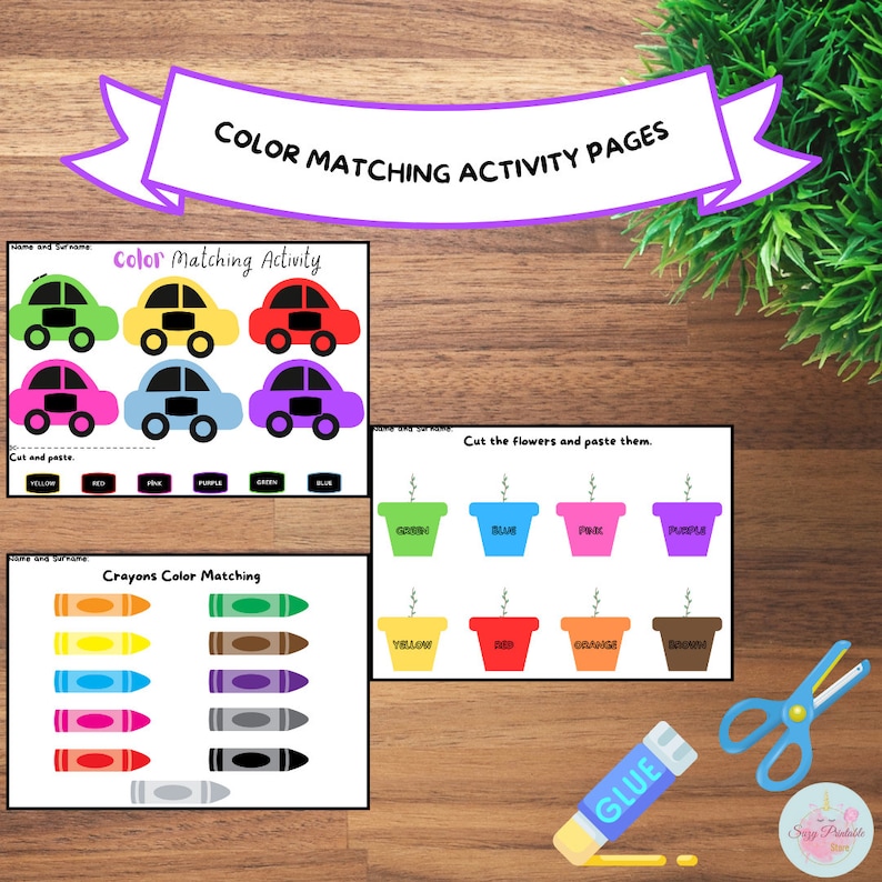 Preschool Color Matching Activity Pages, Color Matching Activity ...