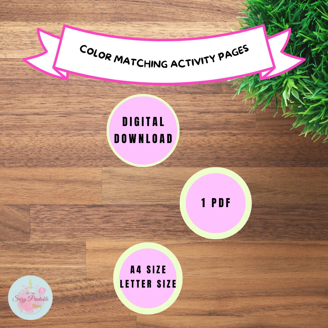 Preschool Color Matching Activity Pages, Color Matching Activity ...