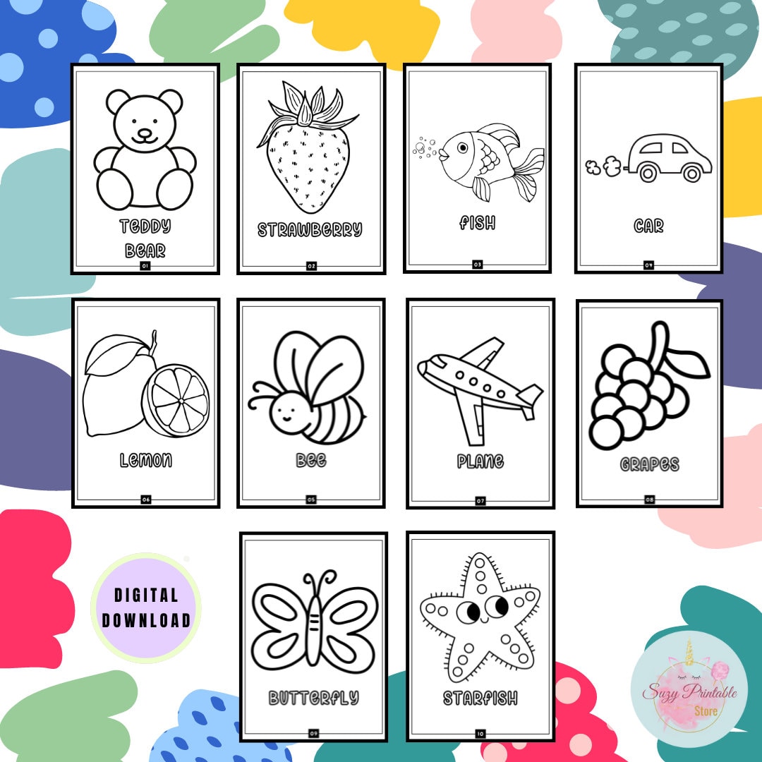 Preschool Coloring Book, Coloring Book, Color Book for Kids,printable ...
