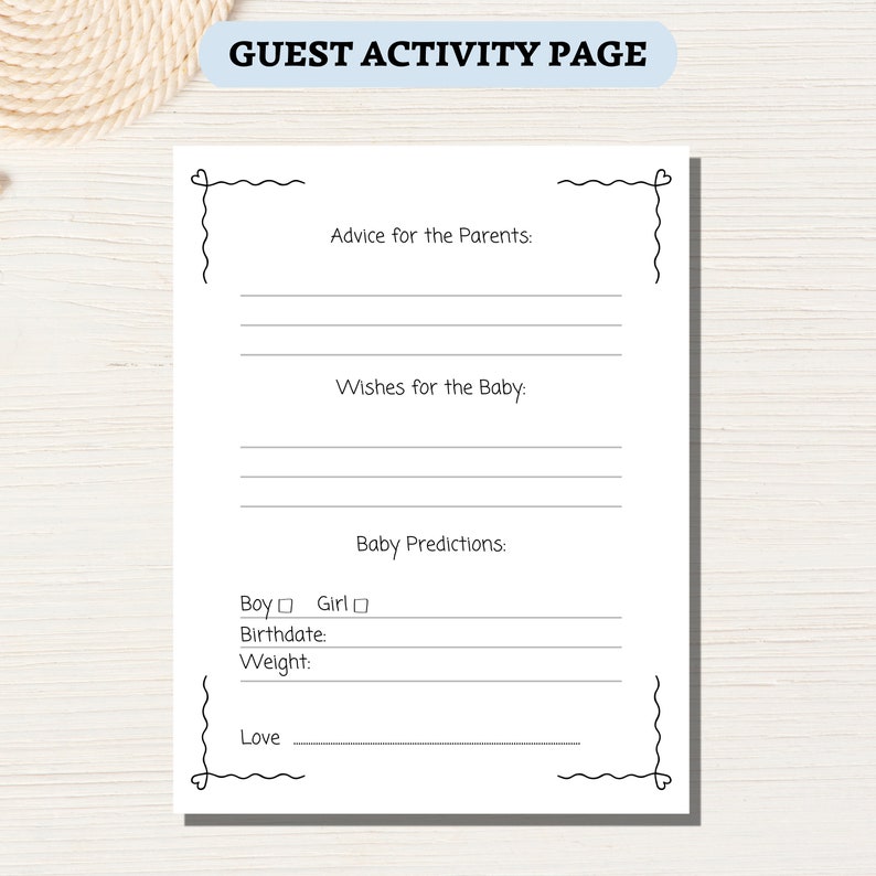 ABC Coloring Book Baby Shower Game | Unique Guest Book | Fun Gender ...