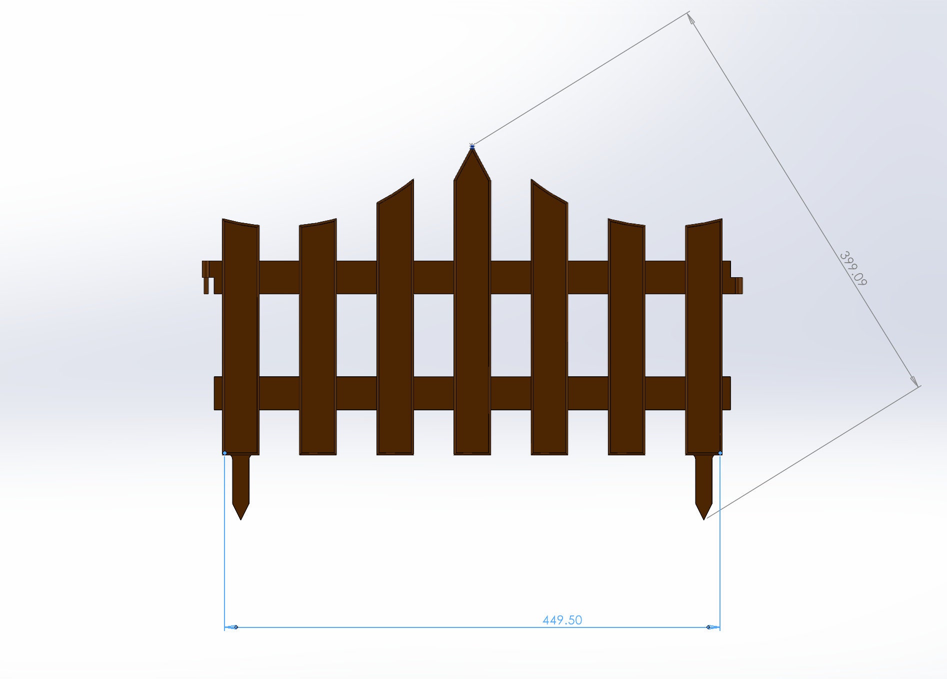 3D Model Tiny Fence for Garden - Etsy