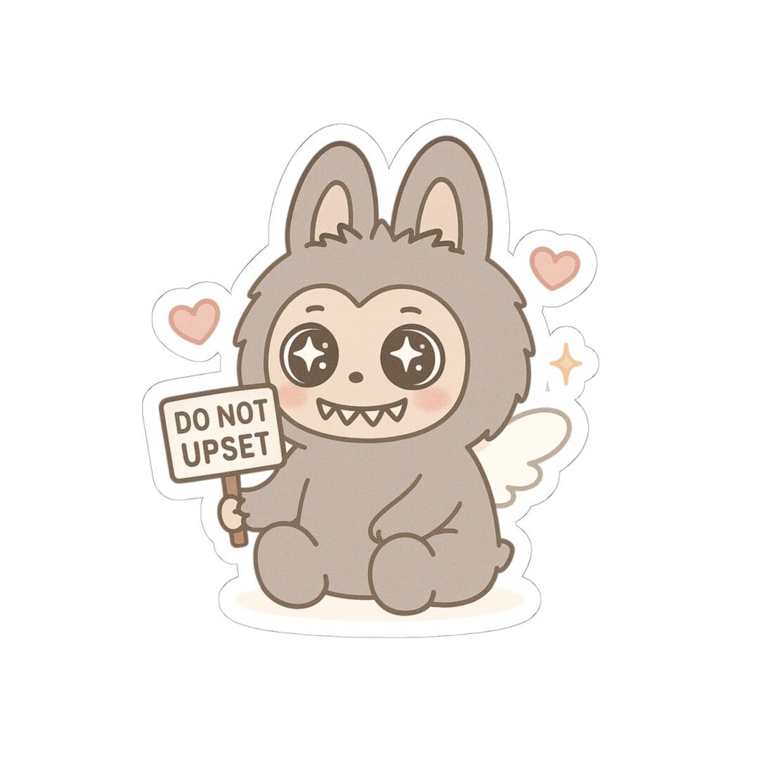 Chibi Labubu Inspired Anime Kawaii Kiss-cut Stickers - Sparkly Eyes ...