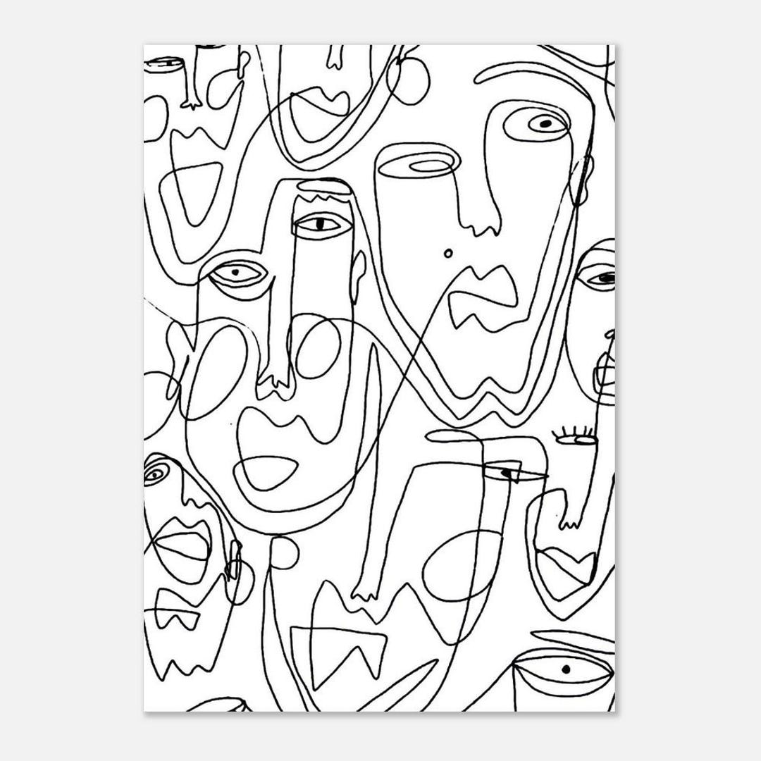 Premium-poster "faces" - A2 - Etsy