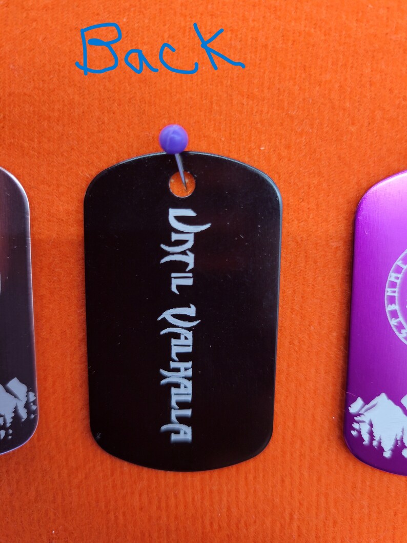 Norse Viking Personalized Keychain or Necklace Dog Tags Gift Valhalla ...