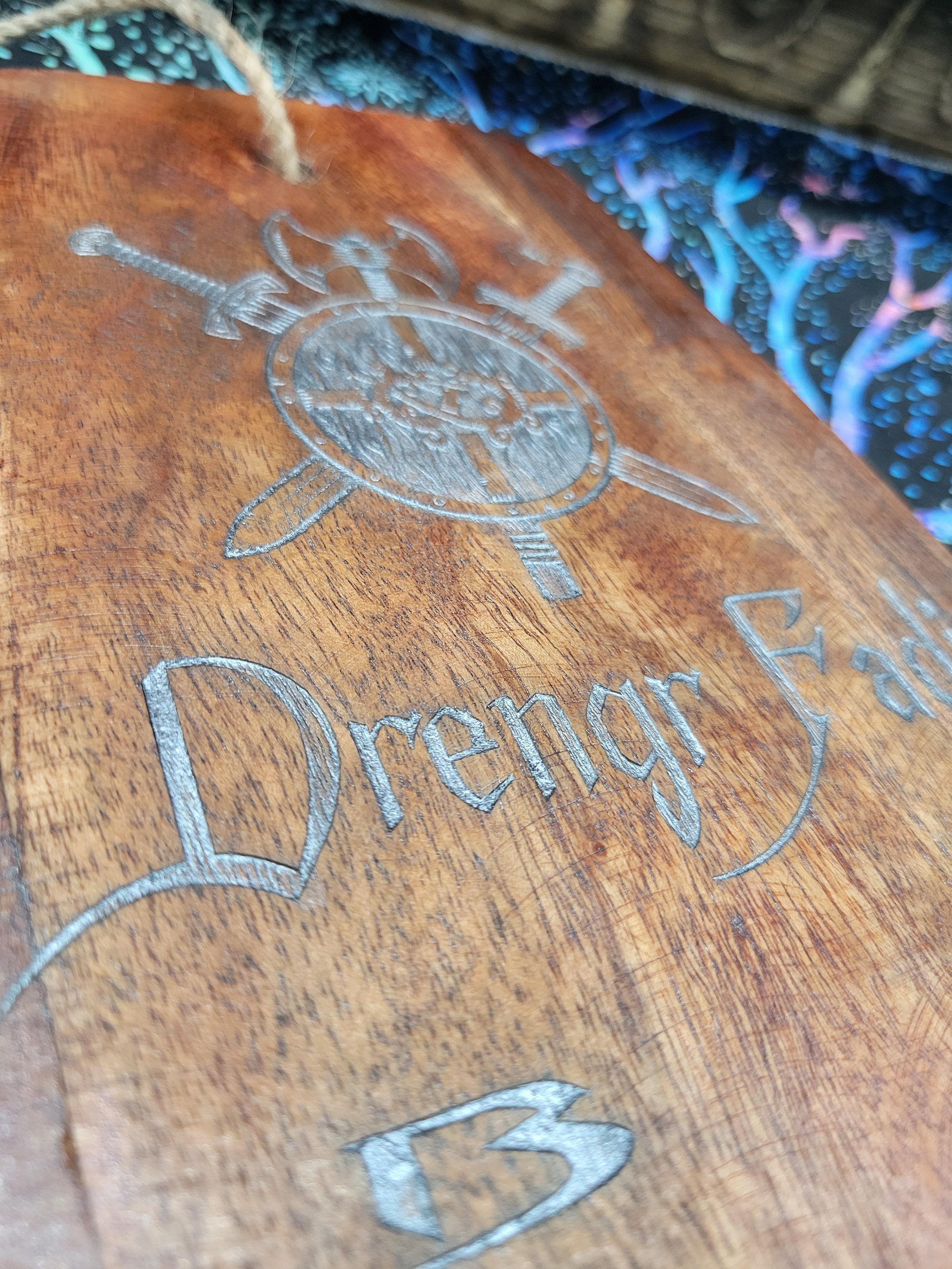 Viking Decor Norse Drengr Fadir Runes With English Translation on ...