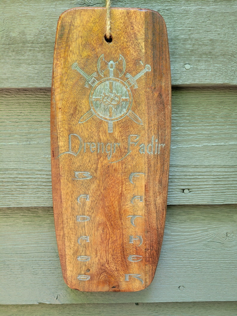 Viking Decor Norse Drengr Fadir Runes With English Translation on ...