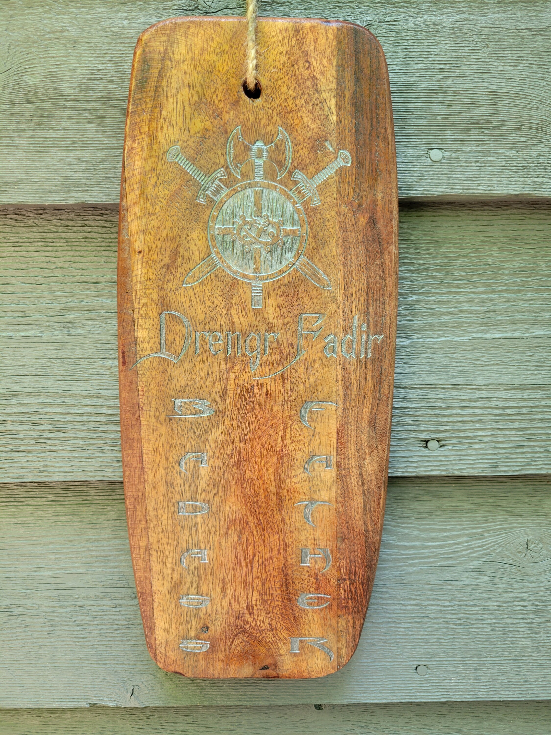 Viking Decor Norse Drengr Fadir Runes With English Translation on ...