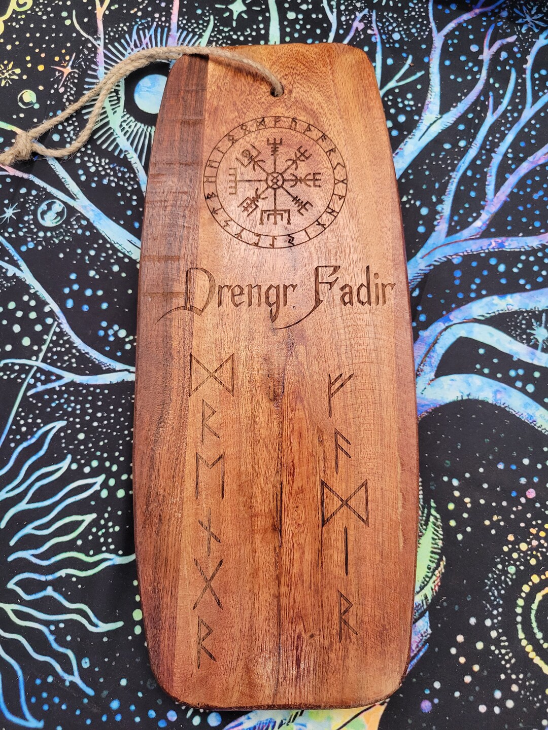 Viking Decor Norse Drengr Fadir Runes With English Translation on ...
