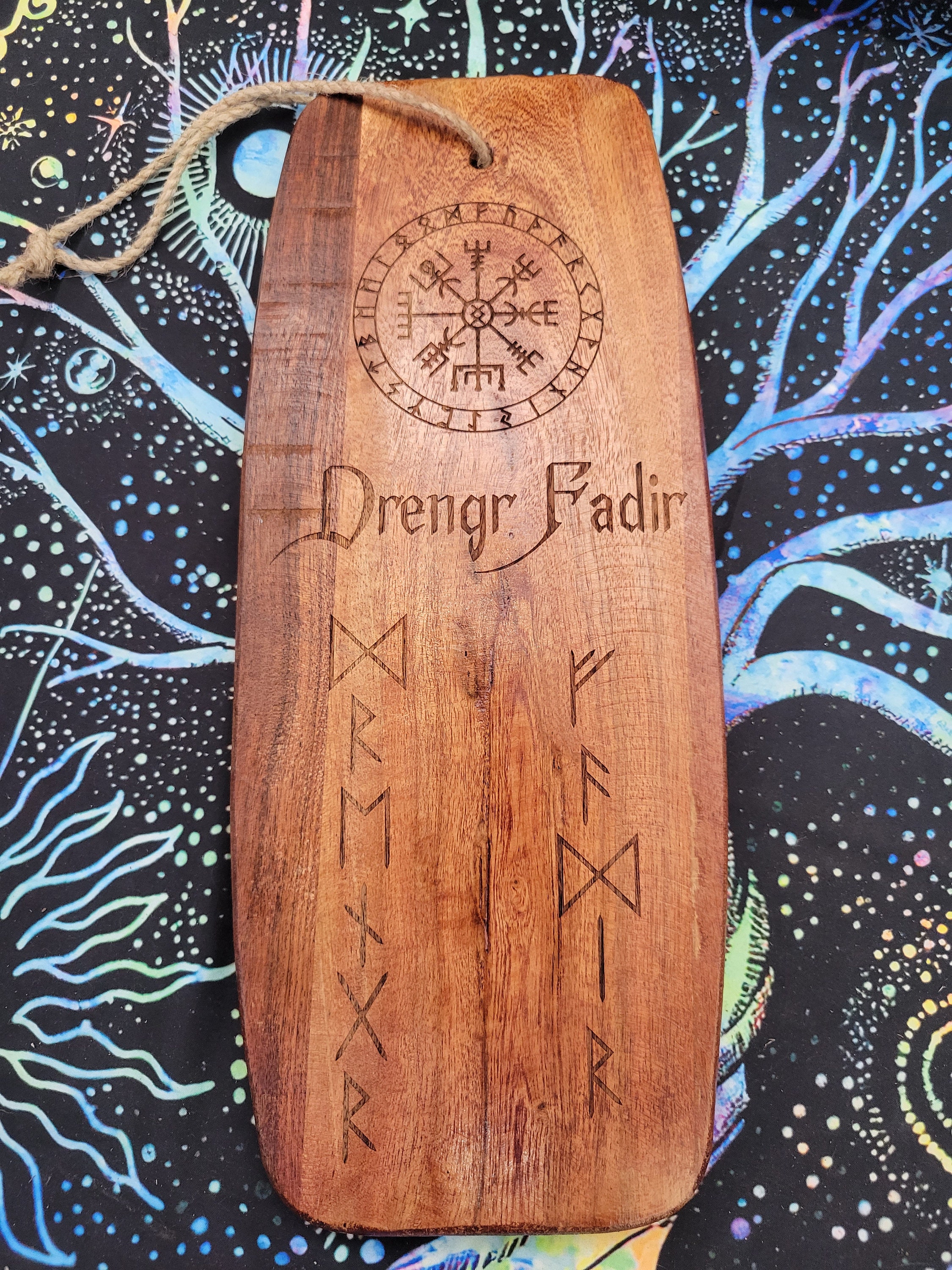 Viking Decor Norse Drengr Fadir Runes With English Translation on ...