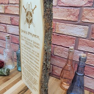 Viking Memorial Norse Live Edge Plaque Engraved Valhalla Viking Prayer ...
