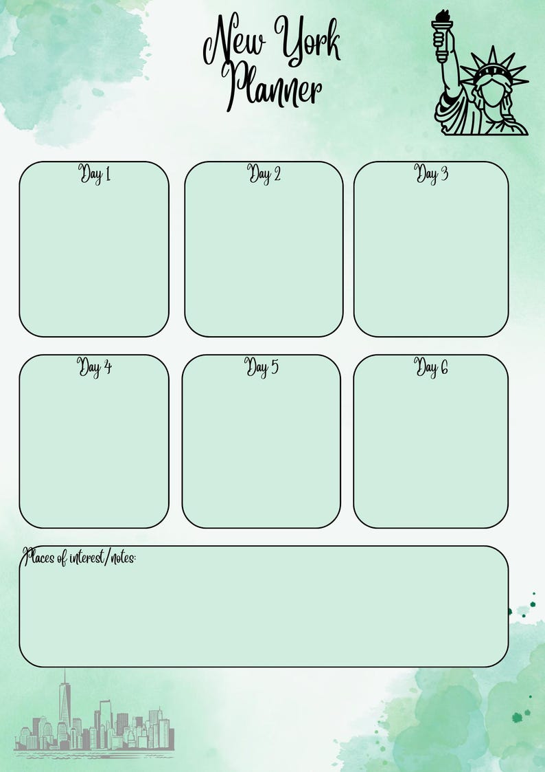 New York Planner - Etsy