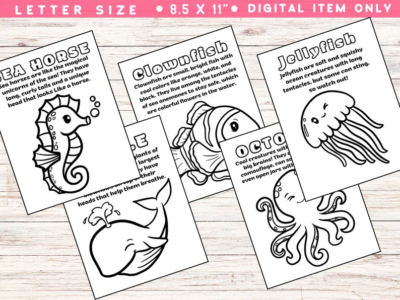 Kids Coloring Pages Cute Animals Activity for Children Homeschool ...