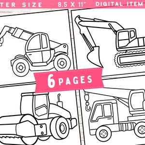 Trucks Coloring Pages for Kids Construction Truck for Children Activity ...