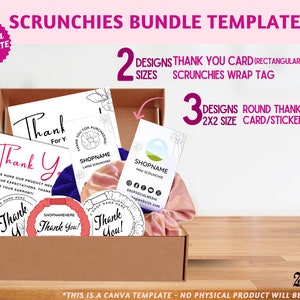 Editable Scrunchie Tag Template for Small Businesses Customizable Easy ...