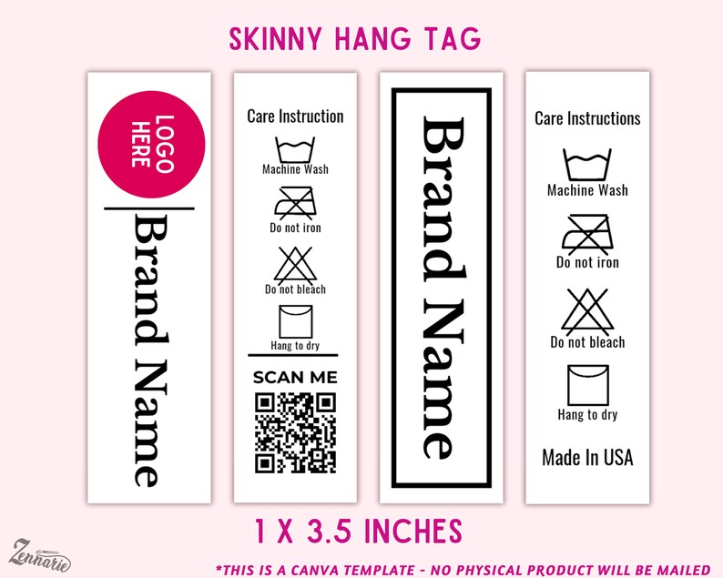 Custom Hang Tag, Canva Templates for Small Business, Thank You Tag ...