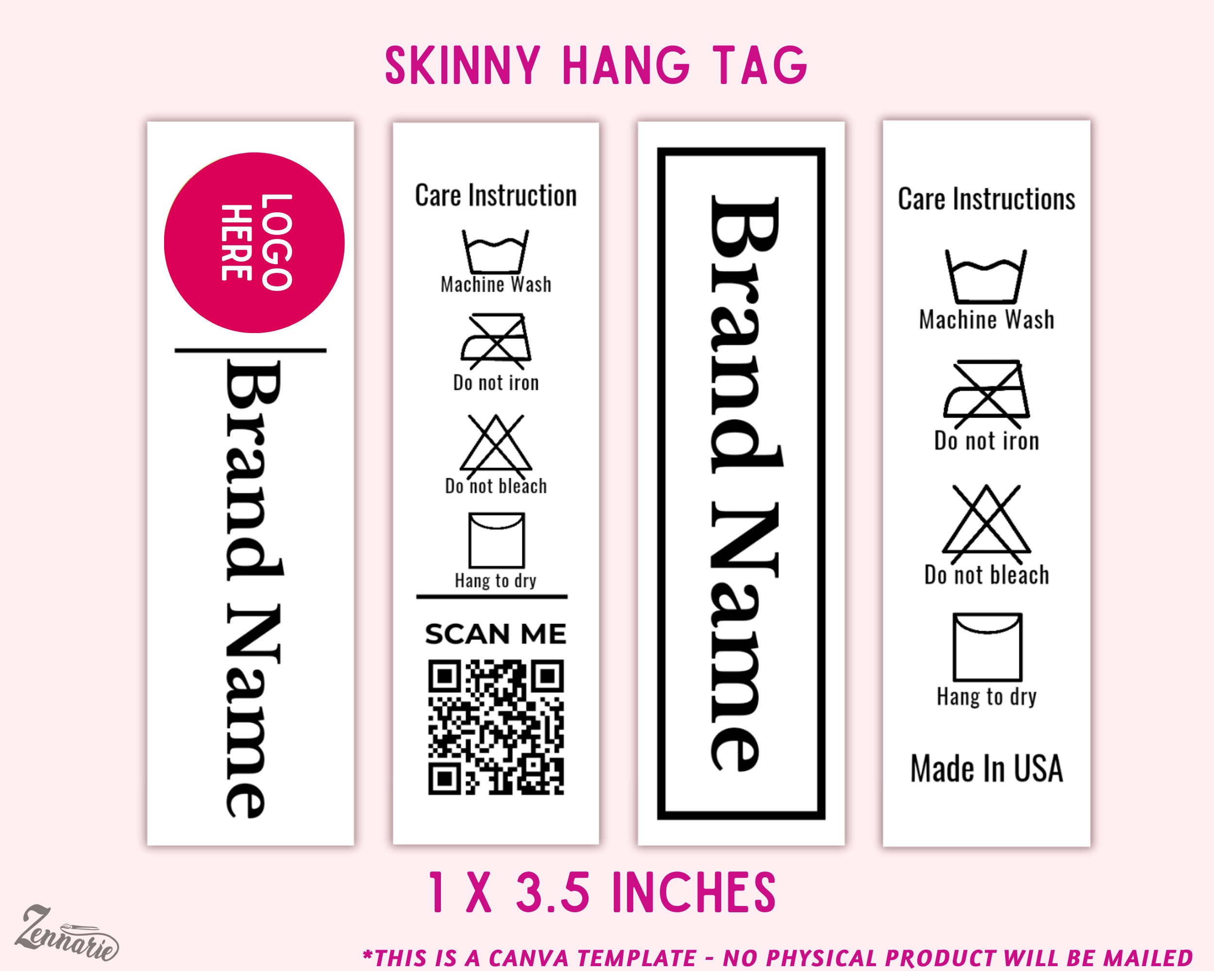 Editable Hang Tag Canva Template Custom Bundle for Boutique Clothing ...