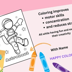 Space Planets Coloring Pages for Kids Worksheets Astronauts Rockets PDF ...